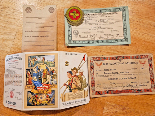 1943 44 45 Boy Scout Membership Award Cards Life Scout Sea Scout Lot | eBay