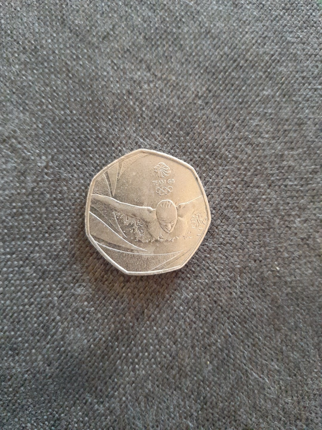 50p coin rare. Collectible Fifty Pence Piece - 2016 Olympics Team GB ...