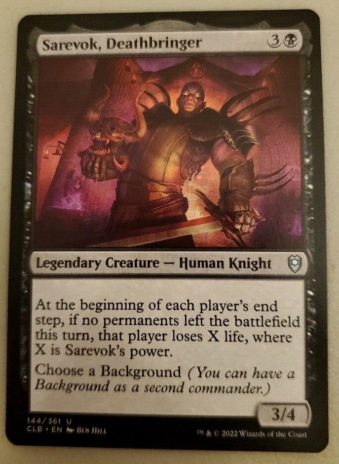 1x Sarevok, Deathbringer CLB Battle for Baldur's Gate MTG Magic the ...