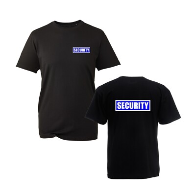 Security T-Shirt, Security Bodyguard Uniform Bouncer Workwear Unisex ...
