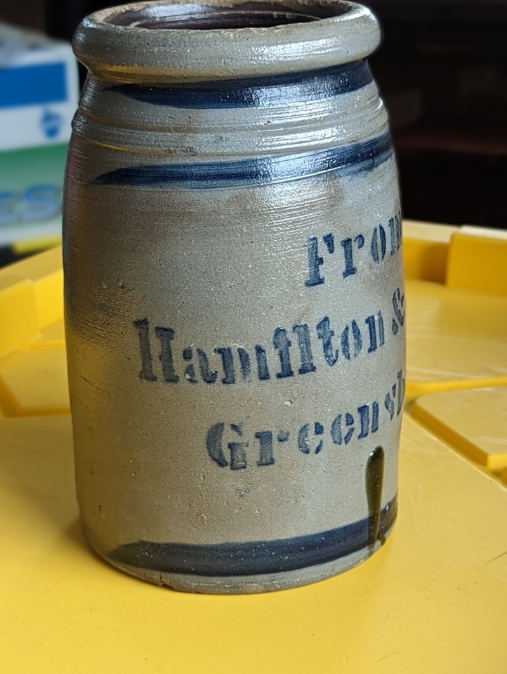 ***AWESOME*** 3 Striped Stoneware Jar From HAMILTON JONES GREENSBORO PA ...