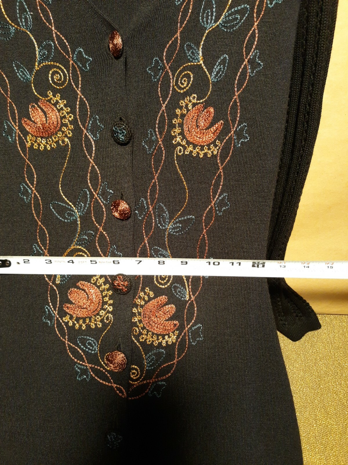 Vintage Carol Little Knit Embroidered Dress size peti… - Gem