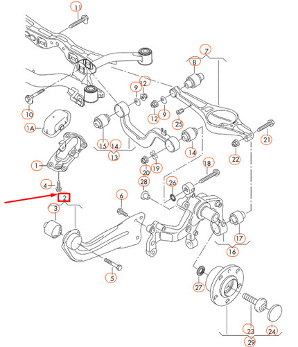 NEW VOLKSWAGEN TIGUAN MK1 REAR AXLE LEFT GUIDE 3C0505223F OEM | eBay