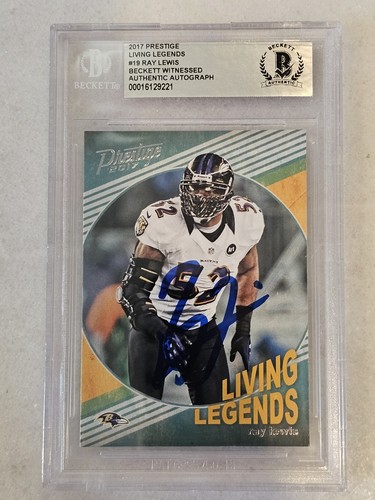 Ravens Ray Lewis Authentic Signed 2017 Prestige Legends Auto Card ...