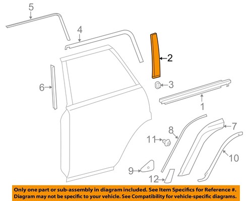 TOYOTA OEM 10-16 4Runner Exterior-Rear-Applique Window Trim Left ...
