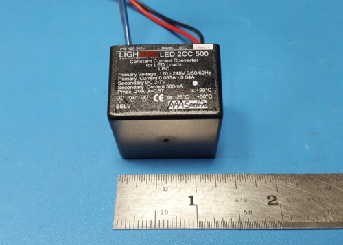 LED Driver, Lightech, LED 2CC 500, Input:120-240 VAC, Output: 2-7 VDC ...
