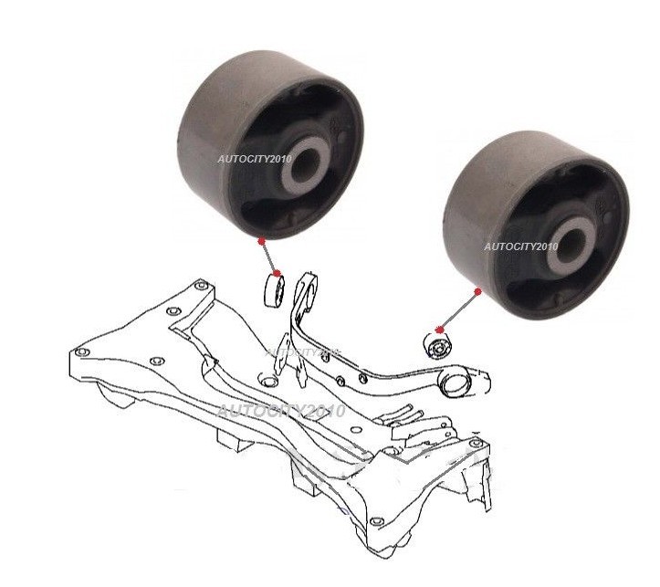 FOR MITSUBISHI OUTLANDER 2PC REAR REAR DIFFERENTIAL DIFF BUSH SET 02-06 ...