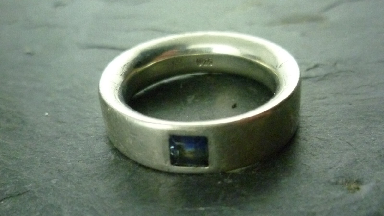 Ring schlicht mit Schmuckstein 925er Sterling Silber Ringgröße 60 | eBay.de