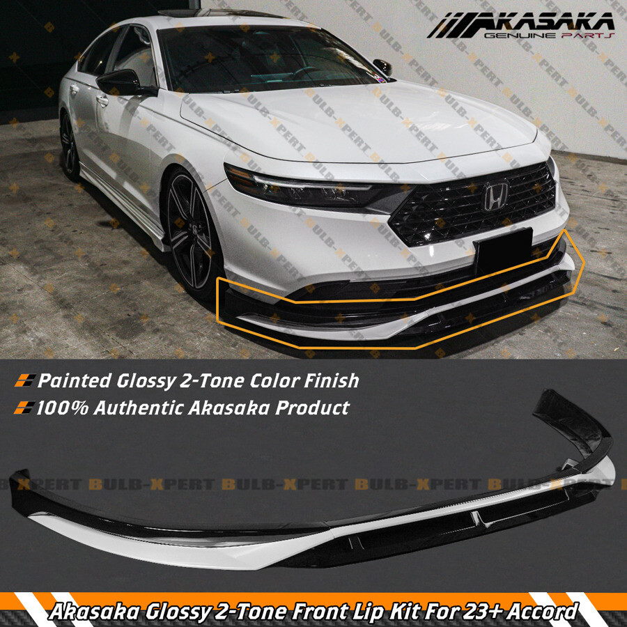2023-2025 Honda Accord Akasaka 2-Tone Pearl White Black Front Bumper ...