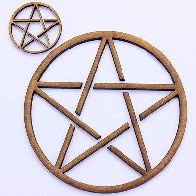 Pentagram Craft Shape, Embellishments, Decorations, 2mm MDF Wood. Wicca ...