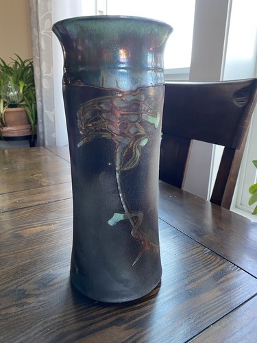 Stunning Signed Tony Evans, Raku Vase Studio Art Pottery Number #864 | eBay