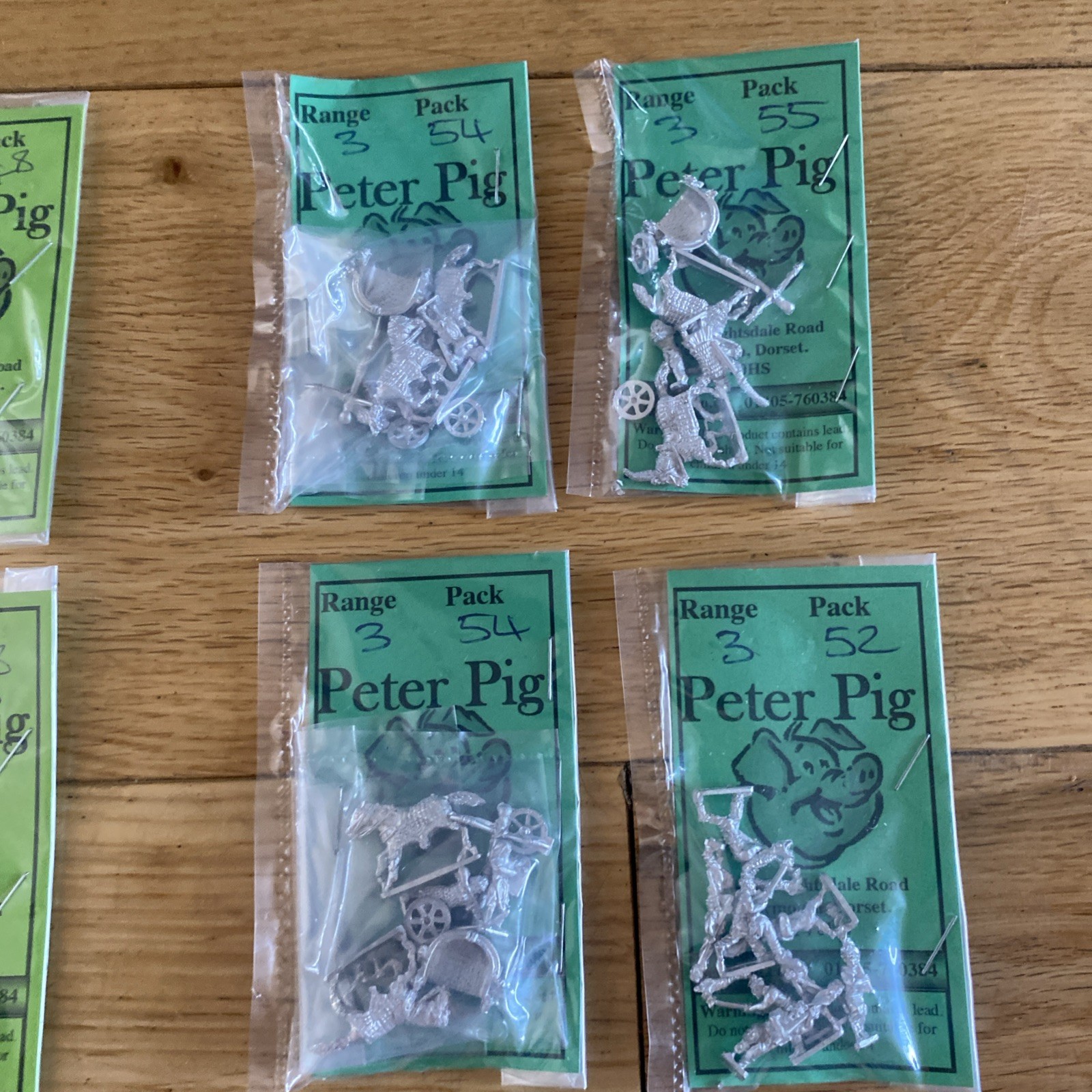 22 xVintage 15mm Unpainted Peter Pig Figures Assorted Figures Range 3 ...