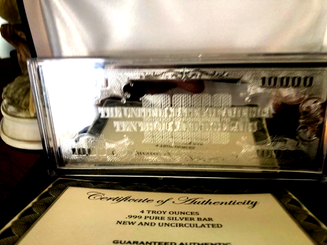 4 OZ RARE $10K NOTE WITH VELVET DISPLAY CASE | eBay