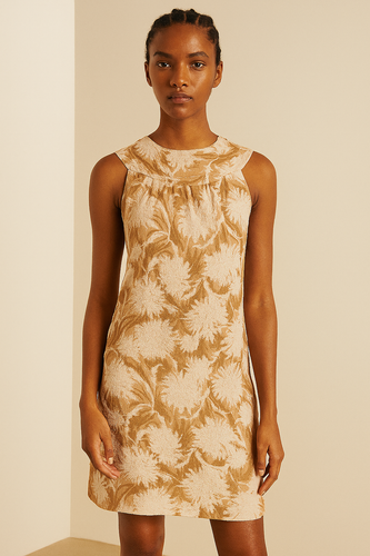 Vtg 60s 70s ARNELLE California WATERCOLOR FLORAL Print MOD Shift MINI ...