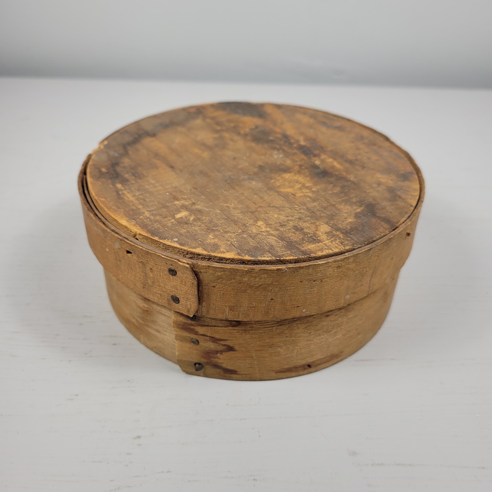Bentwood Round Wood Shaker Pantry Box 5 1/2" x 2 1/4" Antique Primitive ...