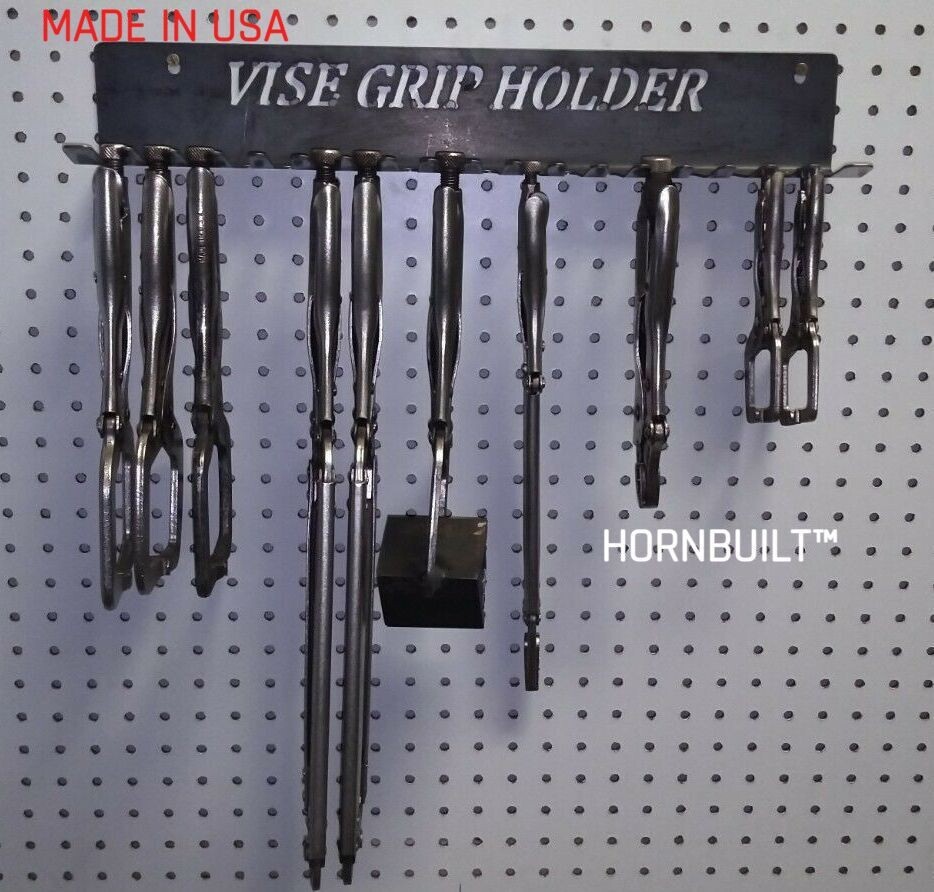 Hornbuilt Vise Grip Holder - Vise Grip Storage Rack - Wall mount ...
