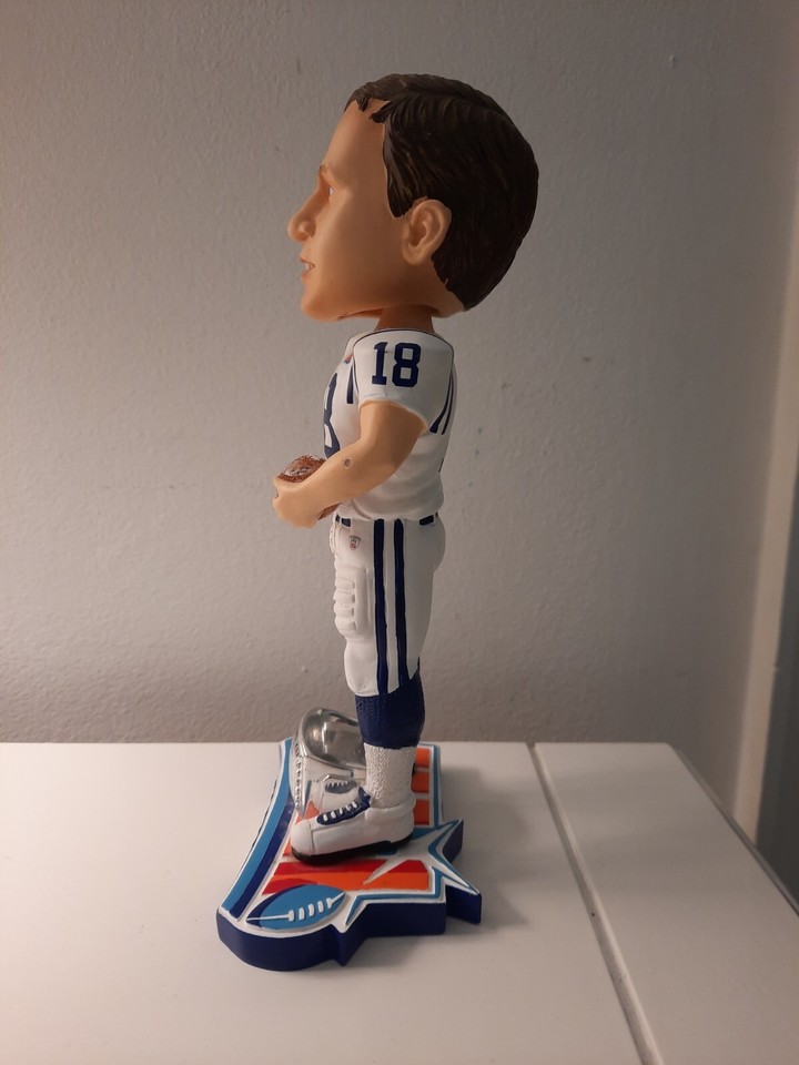 Peyton Manning Bobblehead Colts Super Bowl XLI (No Box) and two cards ...