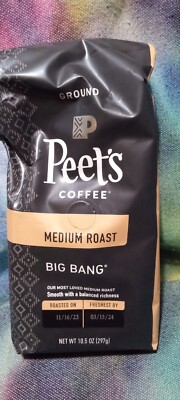 Peet's Coffee Big Bang Ground Coffee Lot Of 4 Packages 10.5 Oz Each 42 ...