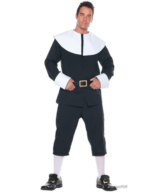 Pilgrim Costume Mens Thanksgiving Puritan Historical Men's Collar ...