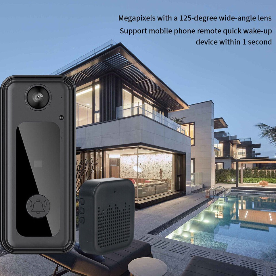 Smart Wireless Video Doorbell Phone Security Camera WiFi Door Bell Ring ...