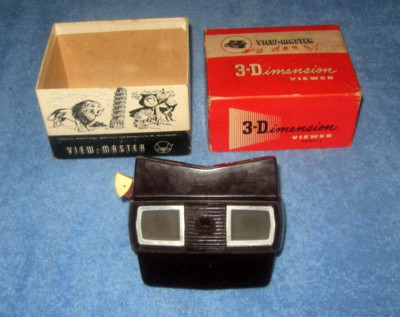 Old Vintage 1950s Sawyers VIEW-MASTER 3-D DIMENSION VIEWER Model E w ...