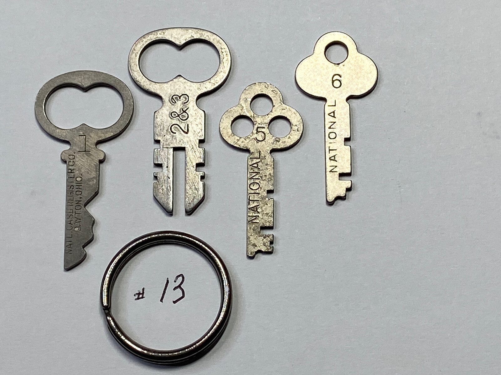 Antique National Cash Register Original Keys -1, 2/3,5,6 400 Class ...