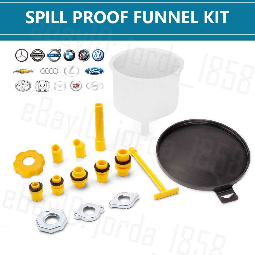 15x Car Radiator Filling Coolant Funnel Vehicles Auto Antifreeze ...