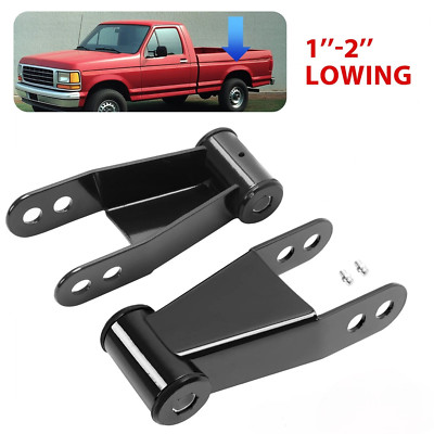 1"- 2" Rear Drop Lowering Shackles Adjustable Leveling For 73-96 Ford ...