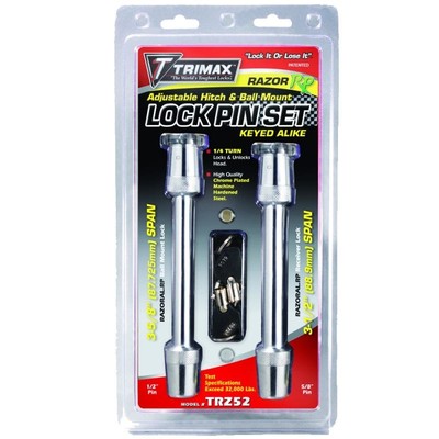 Trimax TRZ52 RV Keyed-Alike Adjustable Hitch & Ball Mount Locking Pin ...