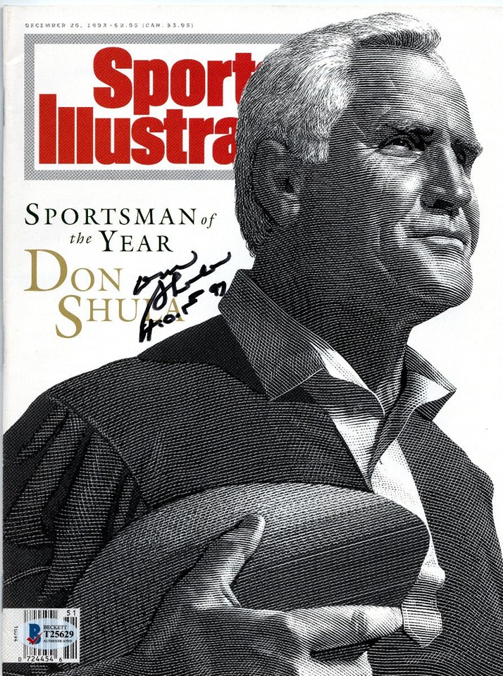 Don Shula Autographed Dolphins Sports Illustrated Sportsman of the Year ...