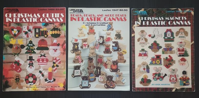 PLASTIC CANVAS MAGNETS LEAFLETS BEARS FOOD CHRISTMAS WESTERN COUNTRY ...