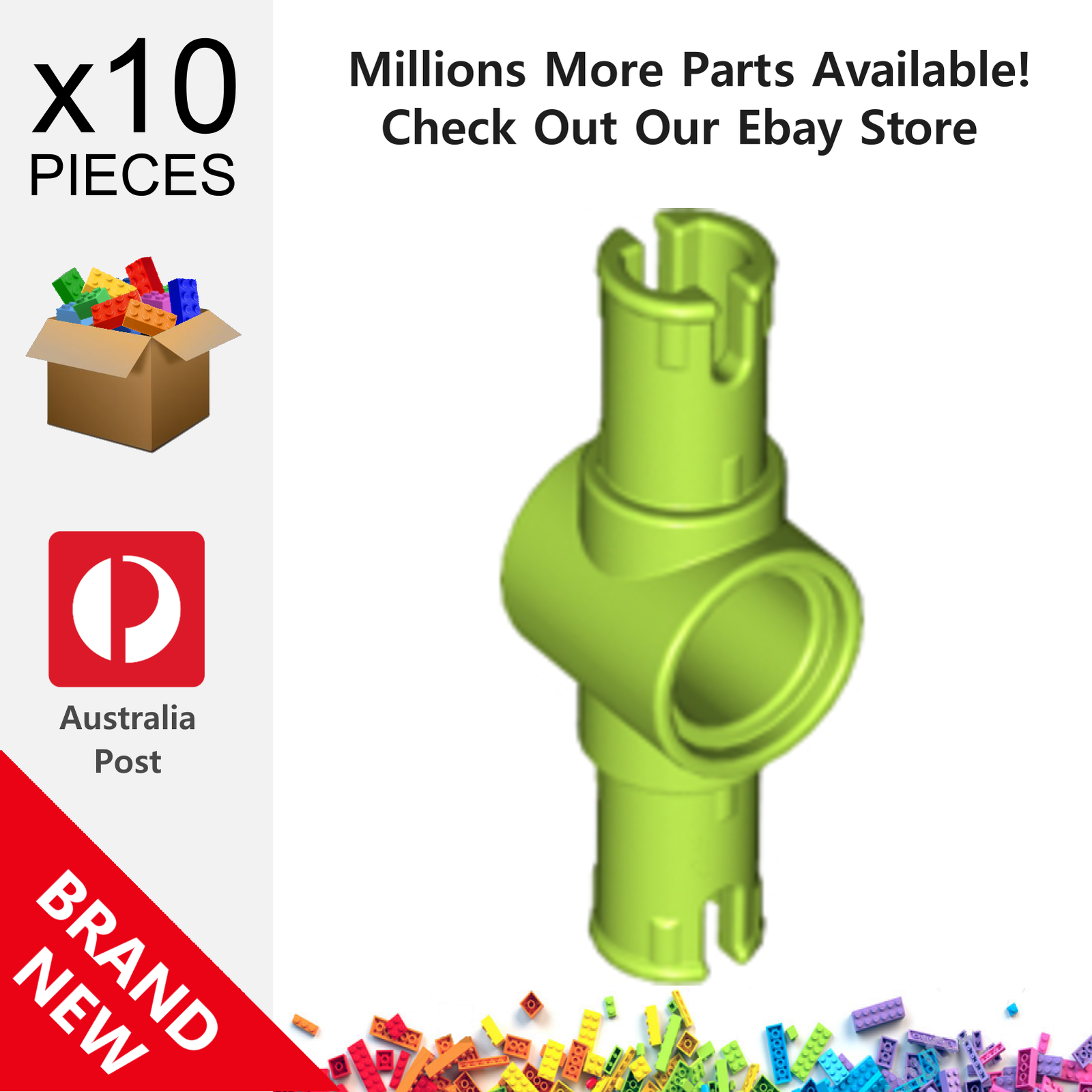 10x Genuine LEGO™ - Technic Pin 3L with Friction Ridges - 87082 44874 ...