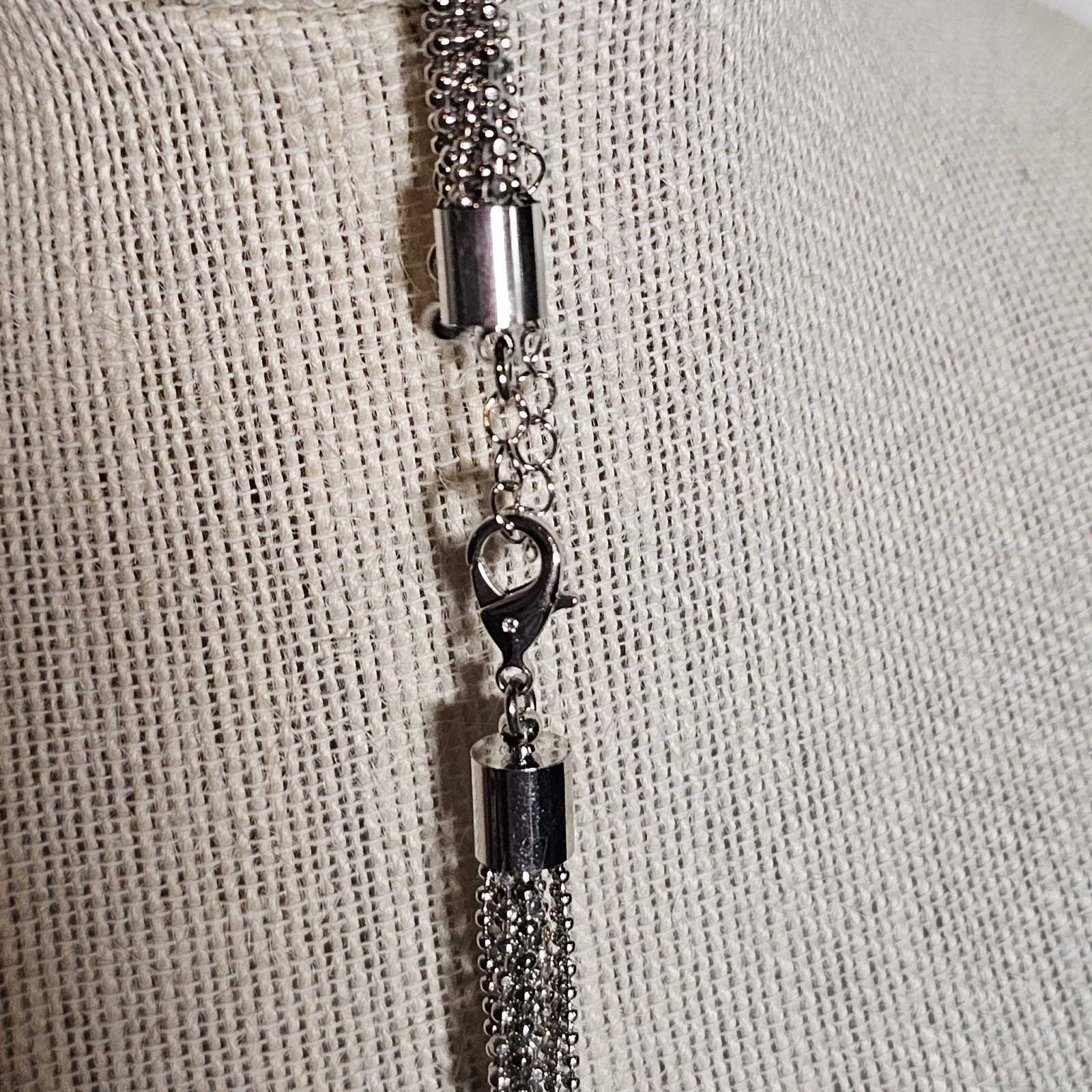 Catherines Silver Tone Multi Beaded Tiered Lobster Claw Closure ...