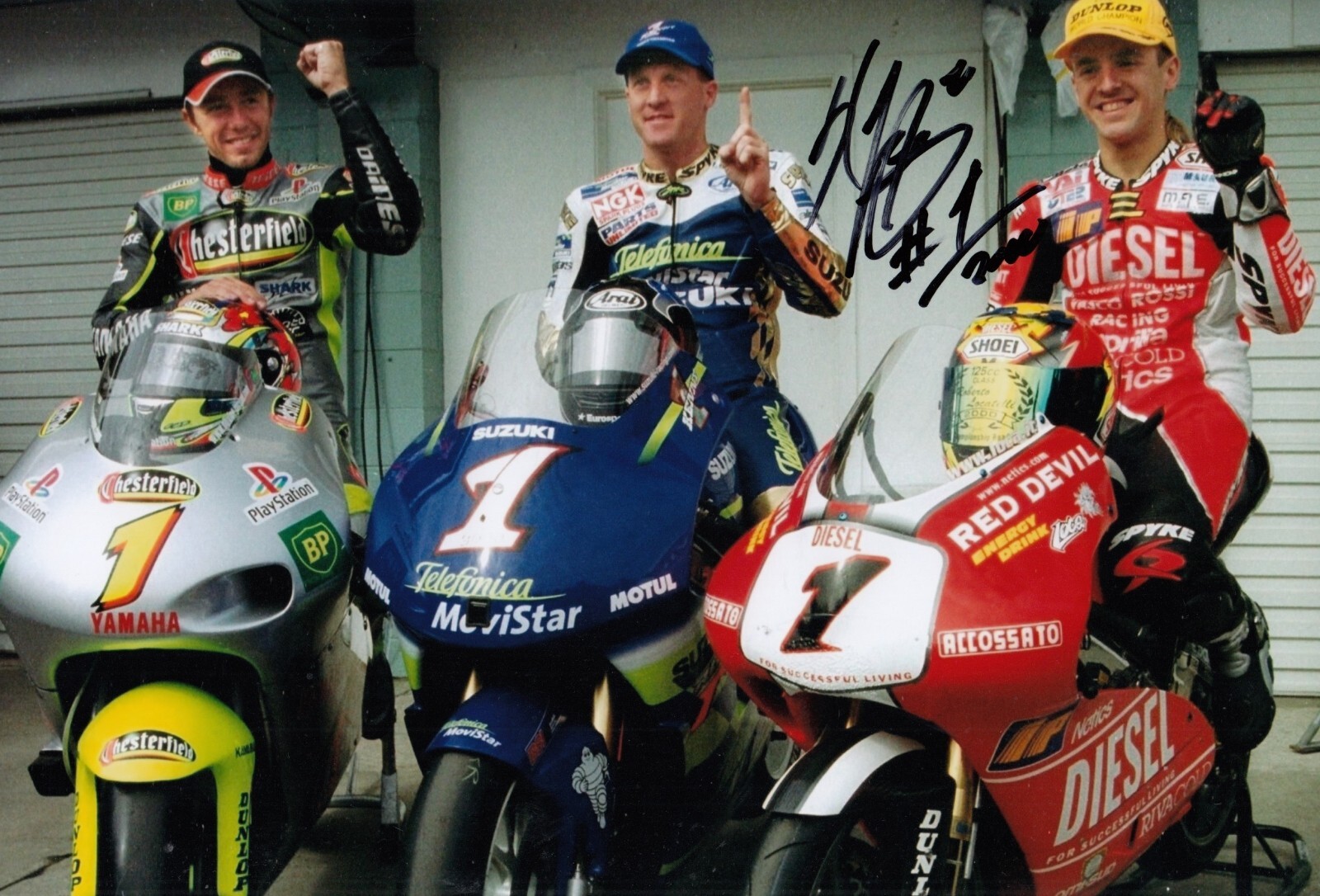Kenny Roberts Jr Hand Signed 12x8 Photo Telefonica Movistar Suzuki ...