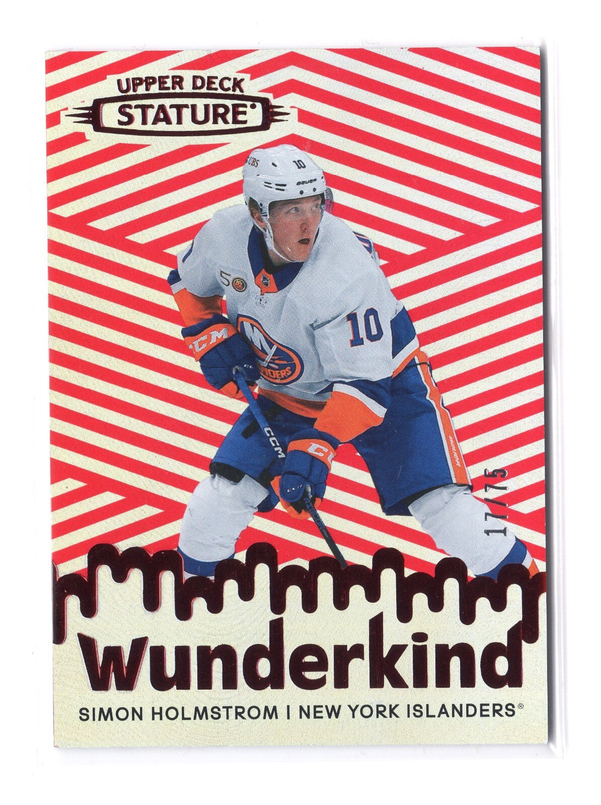 2022-23 Upper Deck Stature - Wunderkind Red #W-45 Simon Holmstrom /75 ...