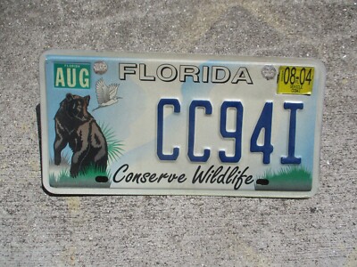 Florida 2004 Wildlife Bear license plate # CC94I | eBay