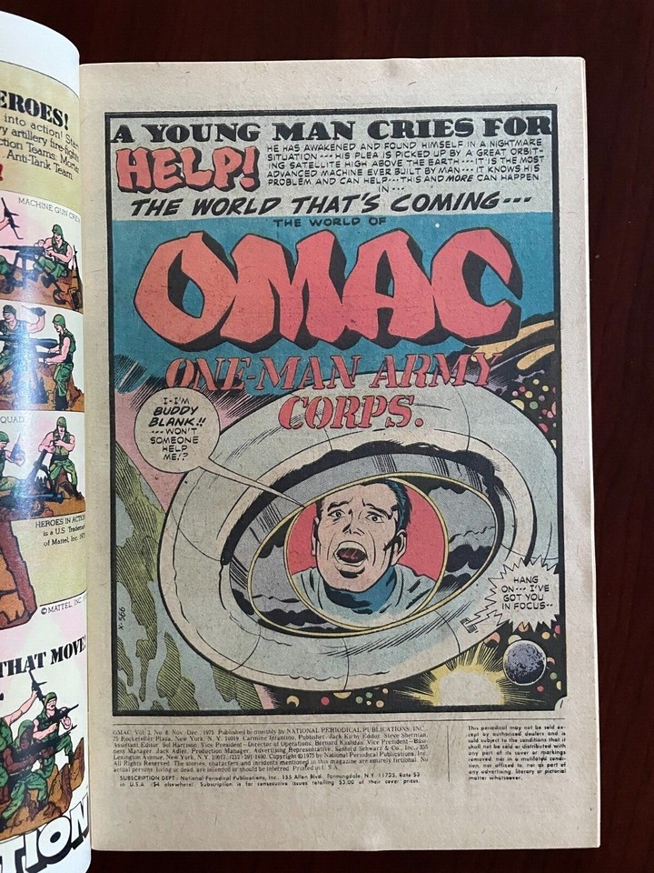 OMAC #8 (DC Comics 1975) Jack Kirby Joe Kubert Buddy Blank Bronze Age 8 ...