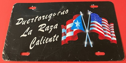 Puerto Rico La Raza Caliente Booster License Plate Flags | eBay