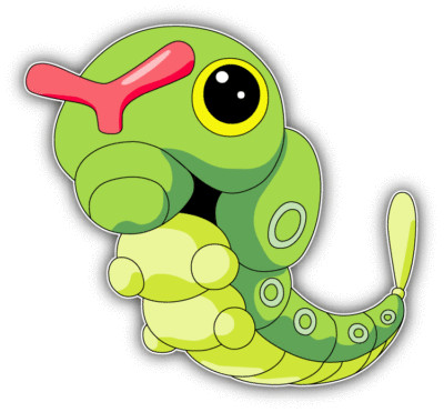 Pokemon Caterpie Cartoon Car Bumper Sticker Decal 4'' x 5'' | eBay