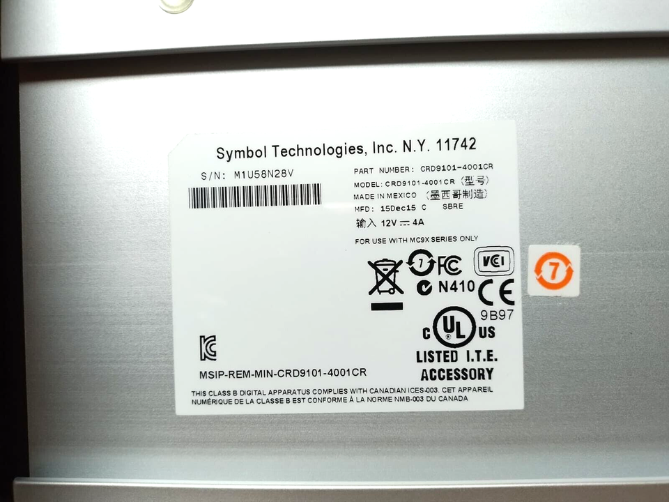 new Symbol Technologies CRD9101-4001CR Barcode Scanners Charger Docking ...