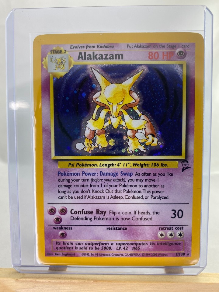 Pokémon TCG: Alakazam - 1/130 - Base Set 2 - Holographic 1999-2000 ...