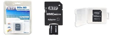 128MB MMC micro Memory Card w/ SD Adapter for Kodak VERY SMALL CAPACITY ...