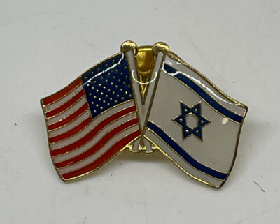 USA - Israel FRIENDSHIP CROSSED FLAGS LAPEL PIN | eBay
