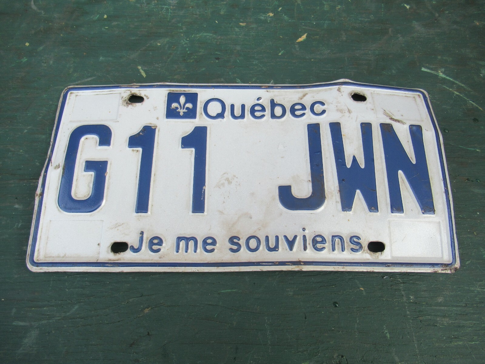 Quebec Canada License Plate G11 JWN Je Me Souviens | eBay