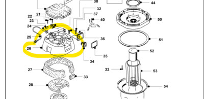 AS 400 P GR.CALOTTA AS10 GIALLA + INSERTI per ASPIRATORI SOLIDI e ...