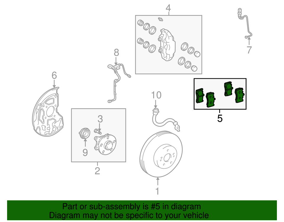 Genuine 2001-2006 Lexus LS430 - Brake Pads 04465-50240 | eBay