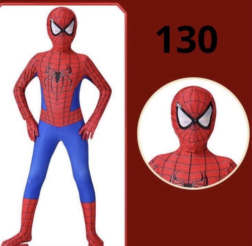 SpiderMan Kids Cosplay Costume 130cm Full Body Suit Halloween Boys ...
