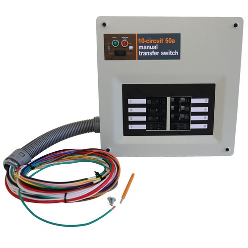 50A Manual Transfer Switch Kit Portable Generator GFCI Safe for Generac ...