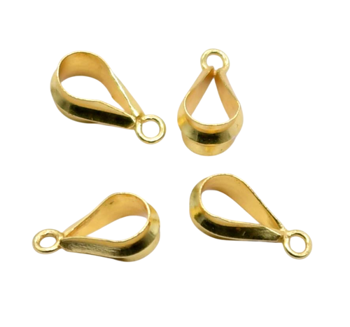 35 Pcs 18X10mm Bali Loop Pendant Bail 18k Gold Plated | eBay
