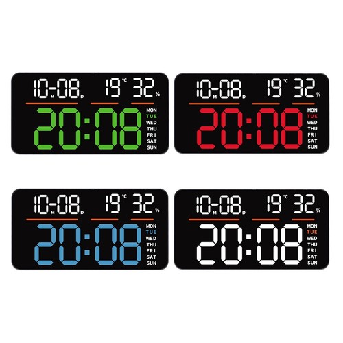 Large LED Digital Wall Clock Alarm Calendar Countdown Stopwatch Temp ...